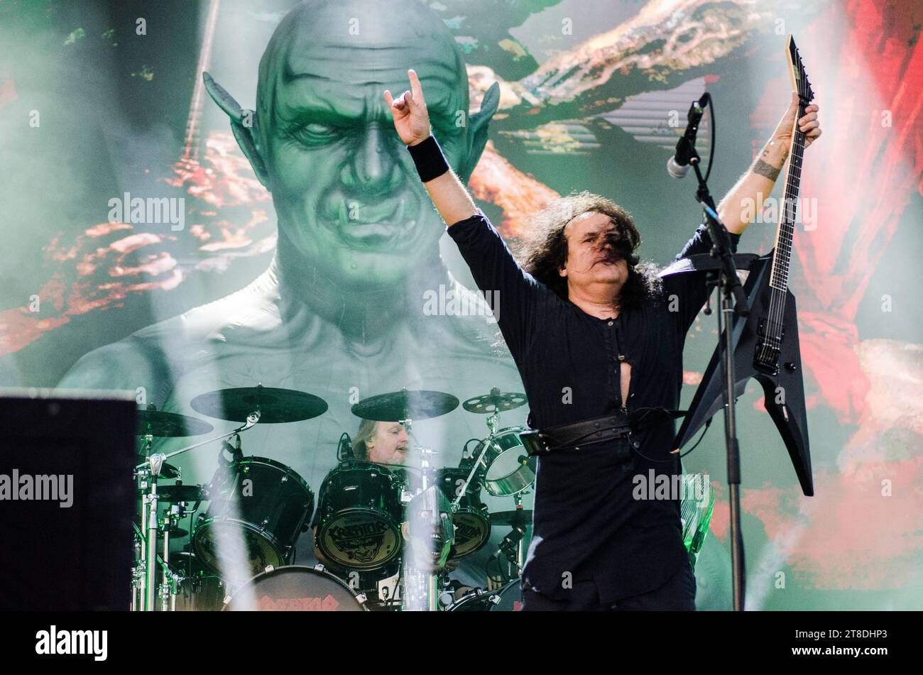 Mille Petrozza of Kreator performing at Release Athens Festival in ...