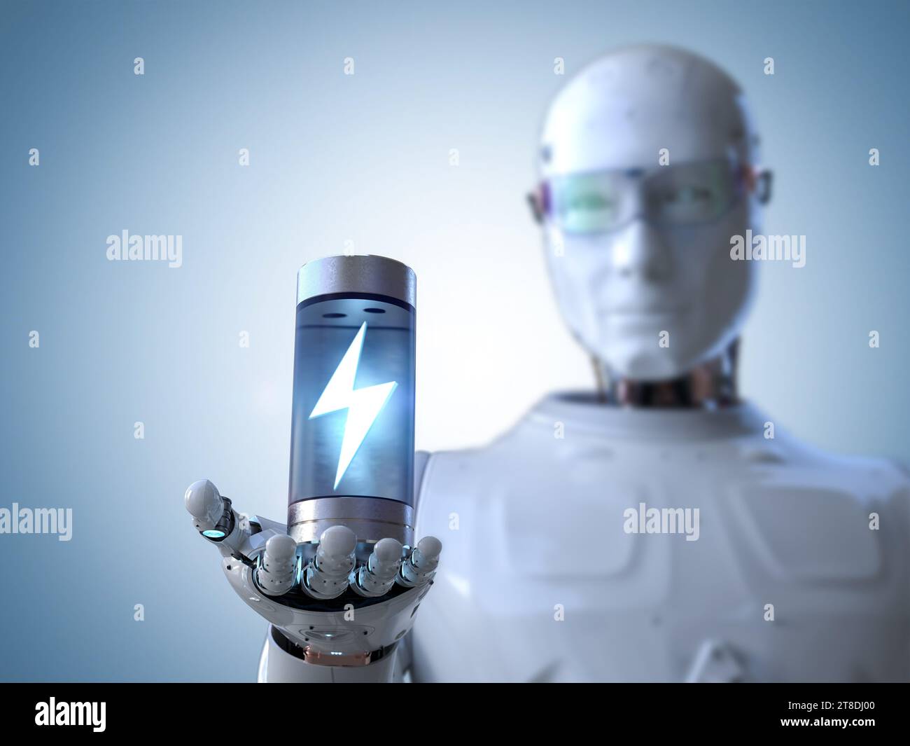 Automatic recharge battery with 3d rendering li-ion or rechargeable ...