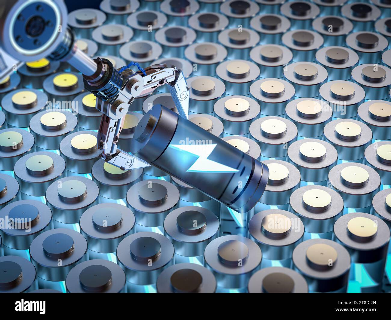 Automatic recharge battery with 3d rendering li-ion or rechargeable ...