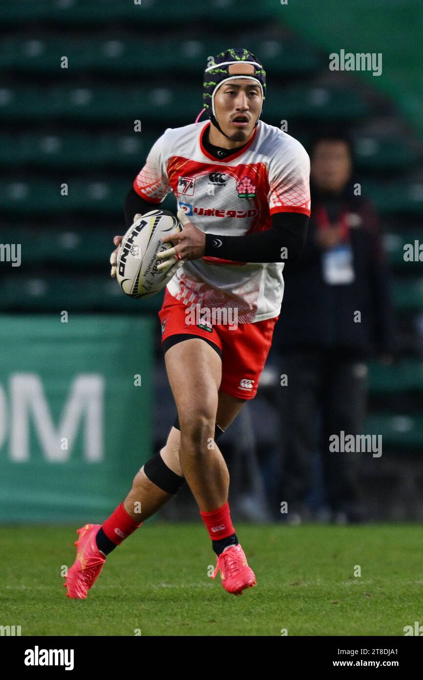 Osaka, Japan. Credit: MATSUO. 19th Nov, 2023. Moeki Fukushi (JPN) Rugby ...