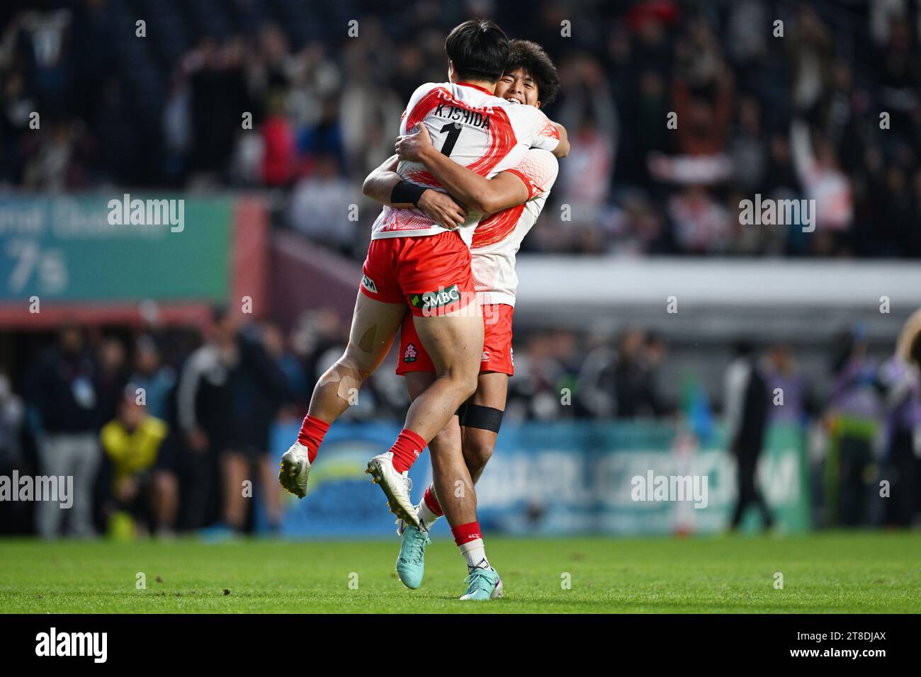 Osaka, Japan. Credit: MATSUO. 19th Nov, 2023. (L-R) Kippei Ishida, Yu Okudaira (JPN) Rugby ...
