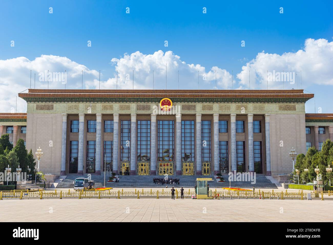Front facade of the Great Hall of the People on the Tiananmen square in ...