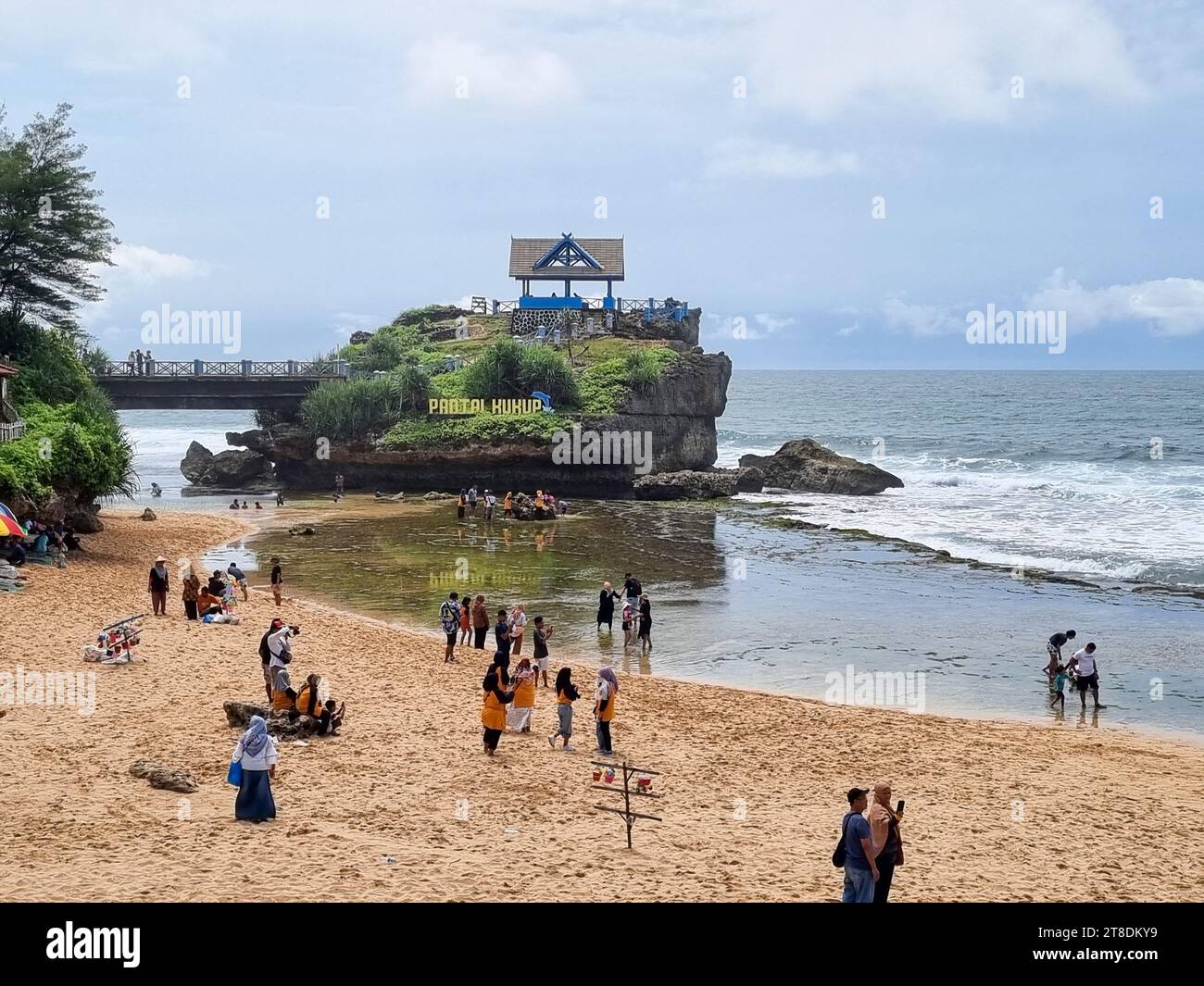 Landscape view of Kukup Beach, Gunung Kidul, Yogyakarta, Indonesia ...