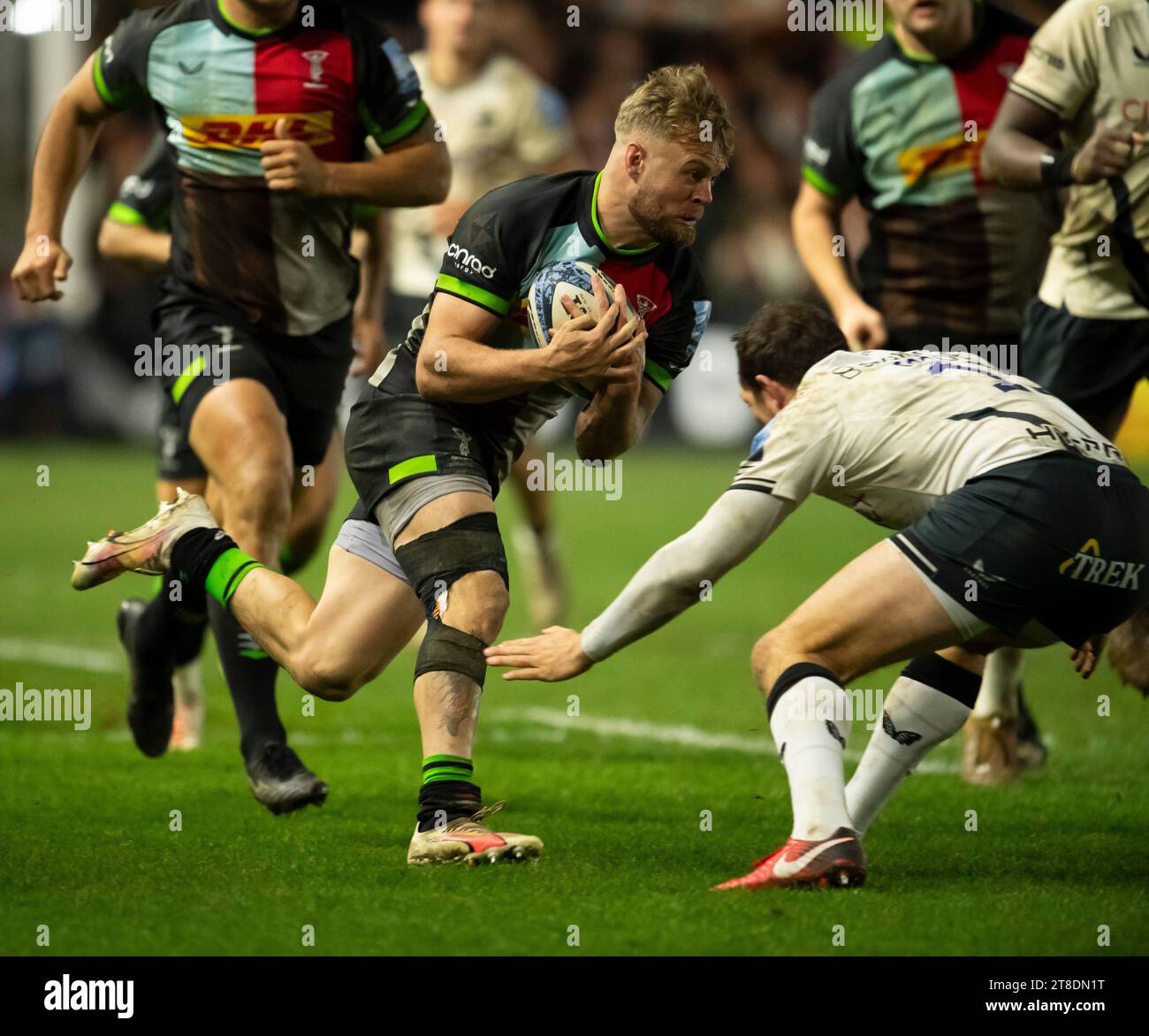 Harlequins Andre Esterhuizen in action during the Gallagher Premiership ...