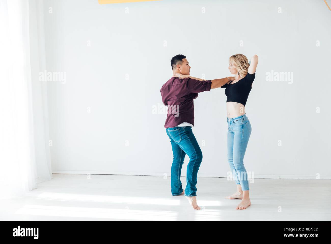 learning to dance paired bachata kizomba movement couples male and ...