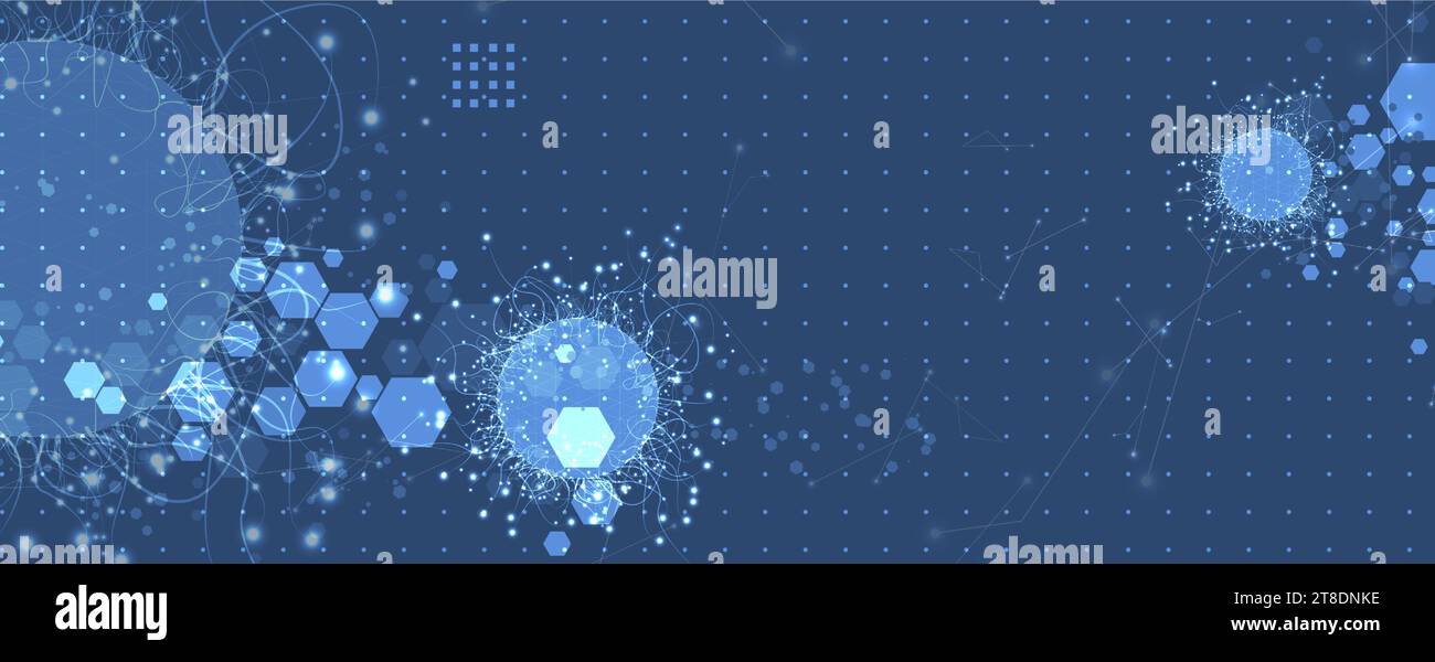 Technology Network Vector Background.. Science and technology ...