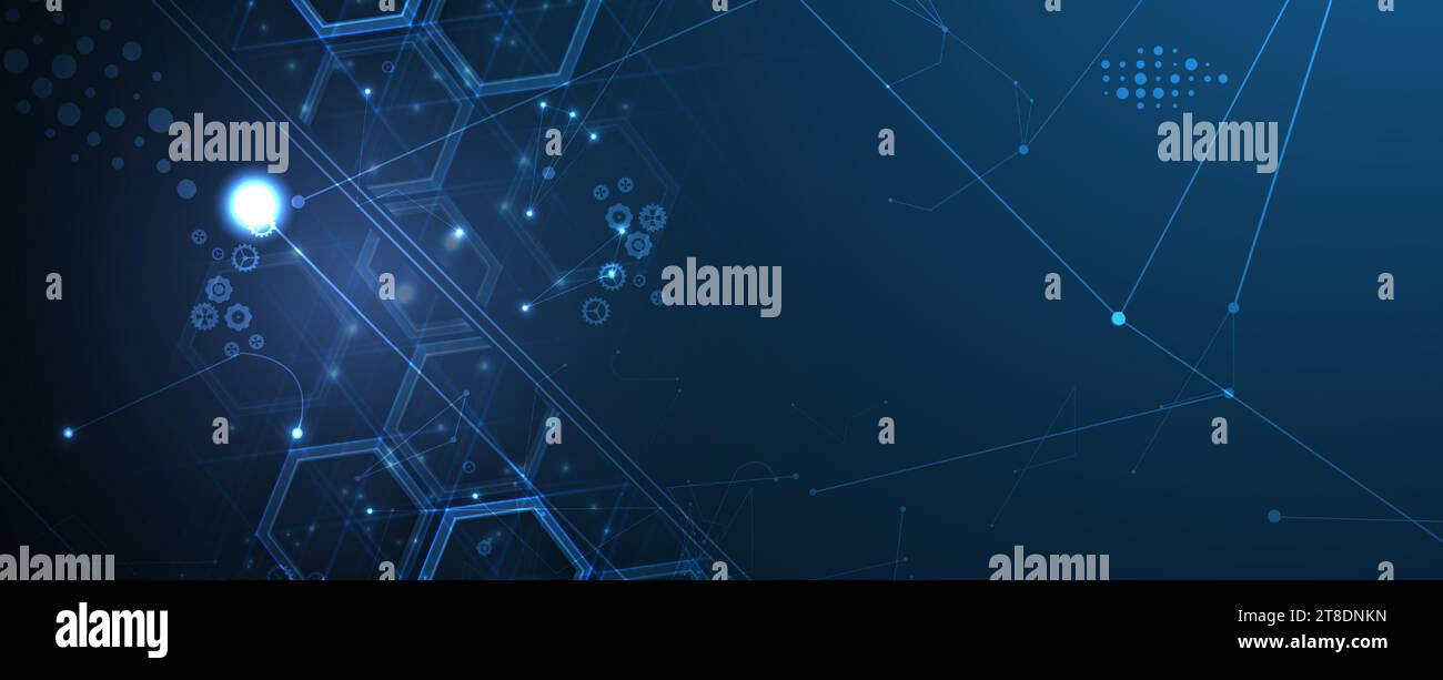 Technology Network Vector Background.. Science and technology ...