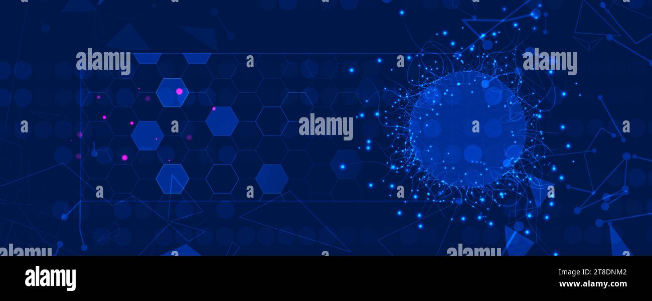 Technology Network Vector Background.. Science and technology ...