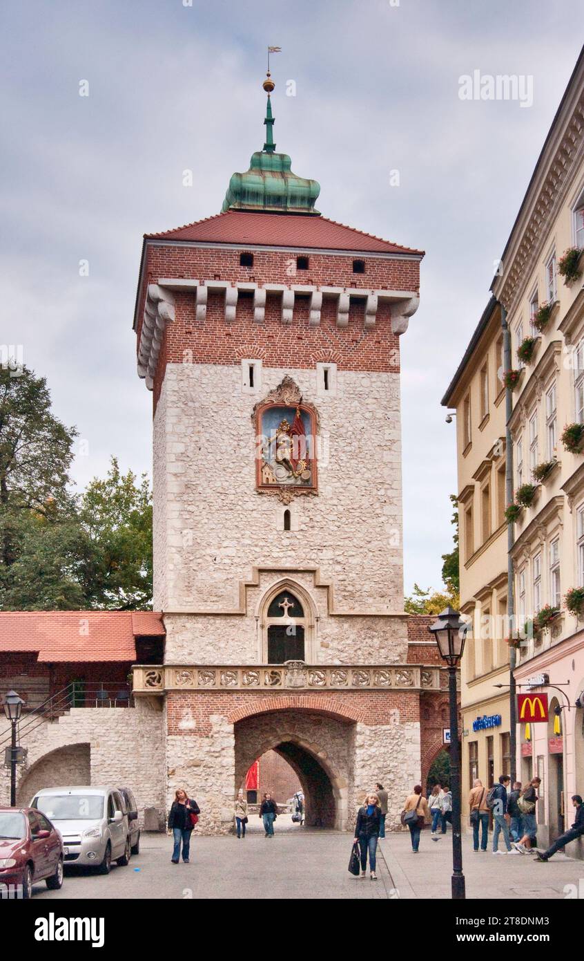 Florian Gate on Florianska Street in Krakow, Poland Stock Photo - Alamy