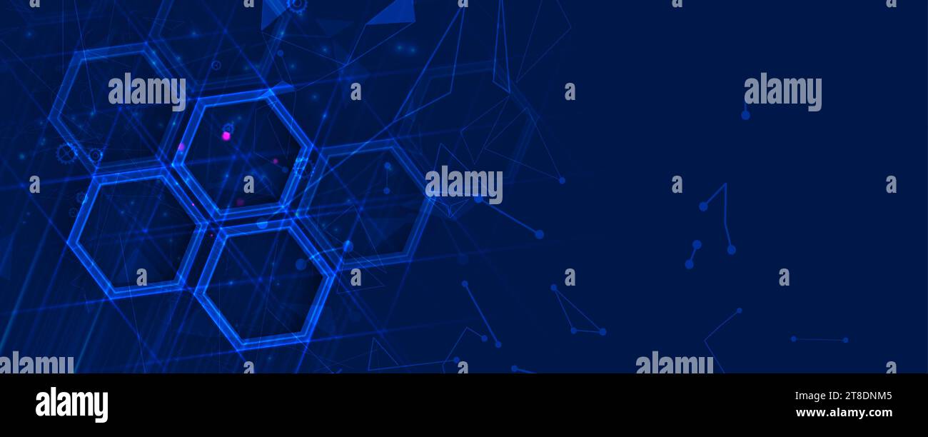 Technology Network Vector Background.. Science and technology ...