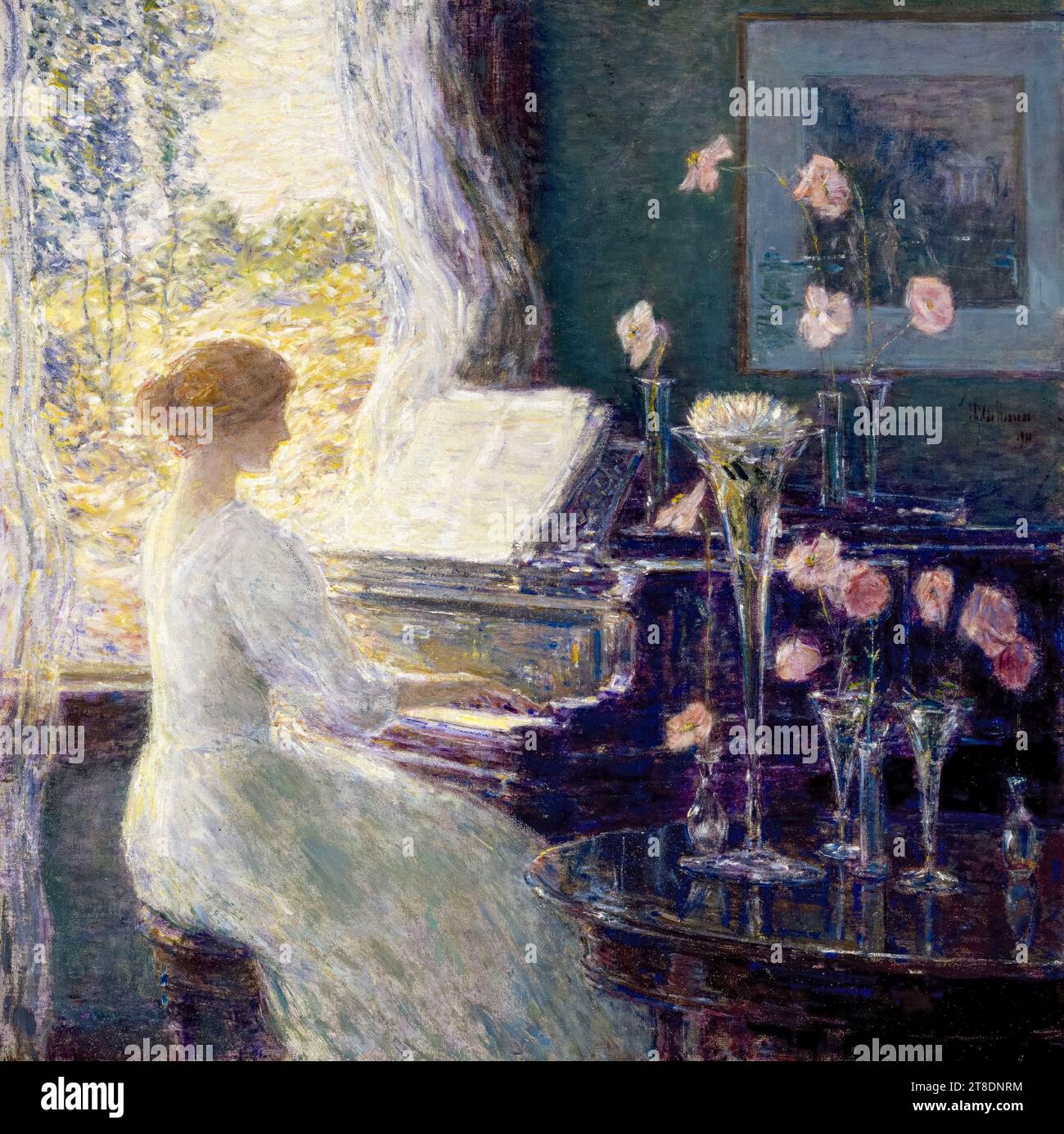 Childe Hassam, The Sonata, painting in oil on canvas, 1911 Stock Photo ...