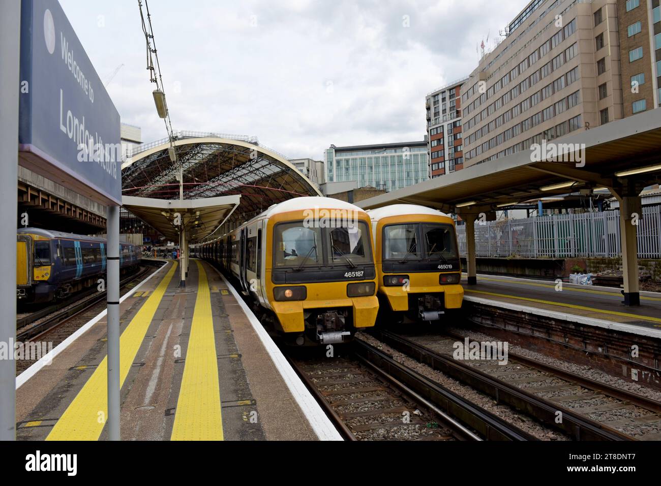 Southern Railway trains at Victoria Railway Station, London, August ...