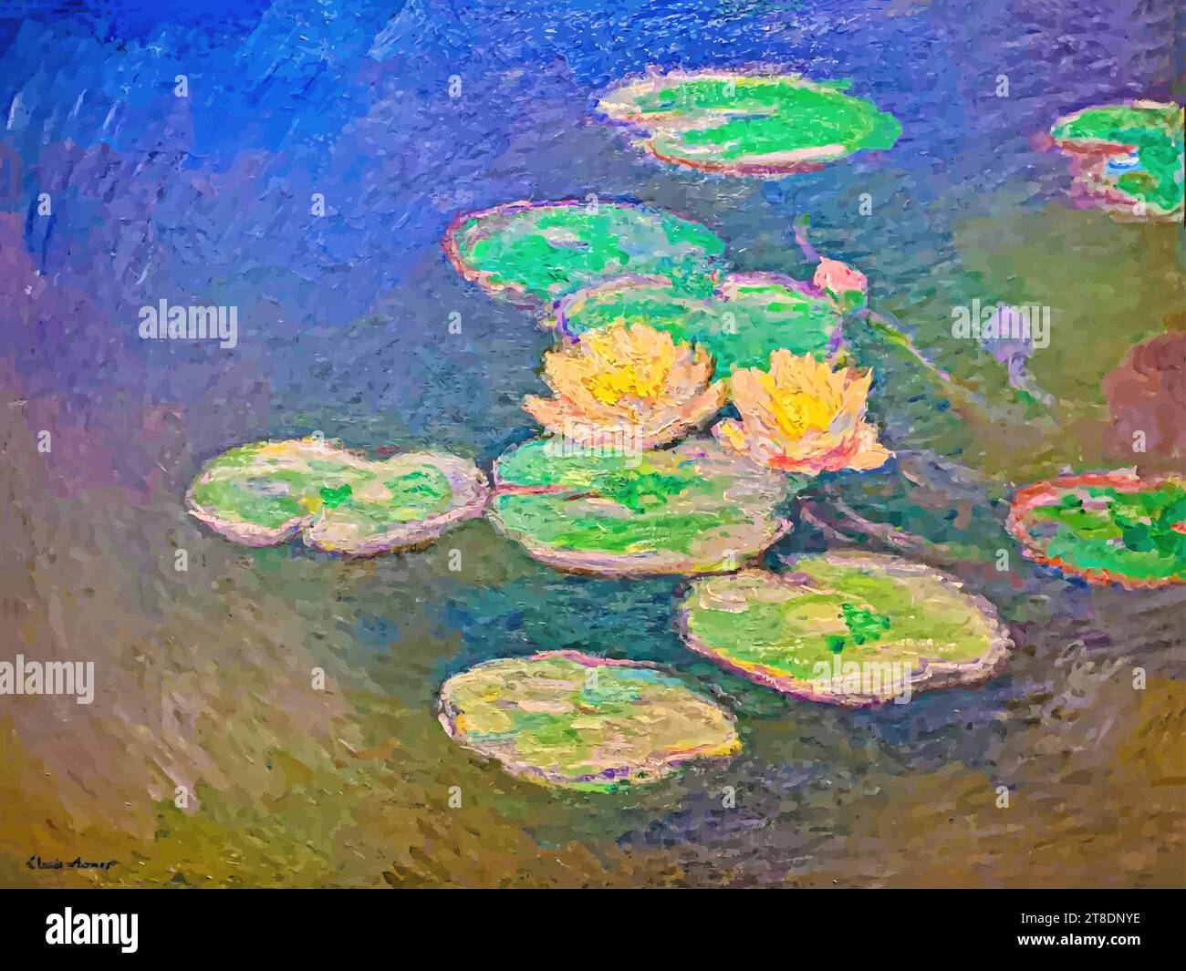 Lily water detail of the flower Stock Vector Images - Alamy
