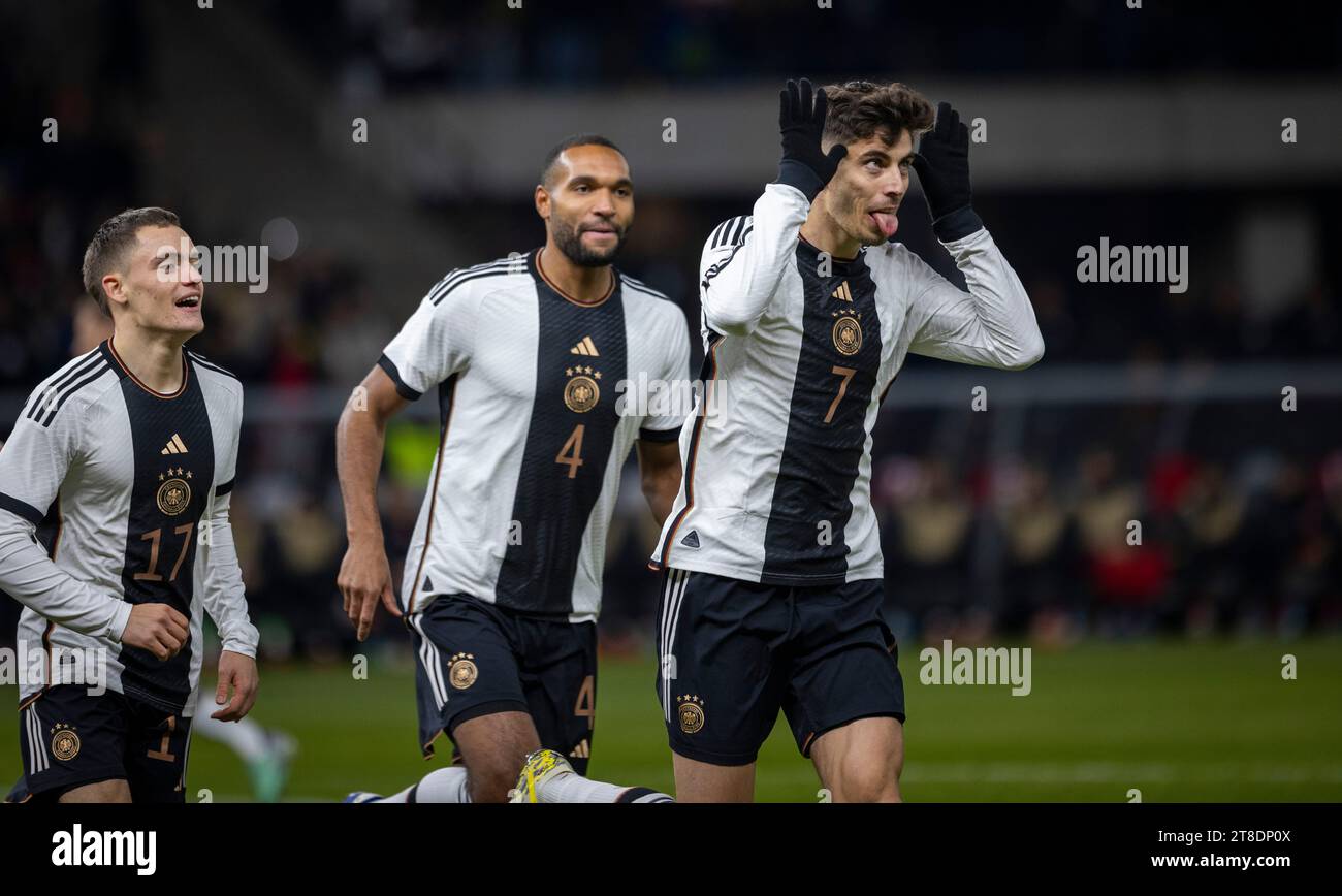 Berlin, Germany. 18th Nov 2023. Torjubel: Kai Havertz (Deutschland) mit ...