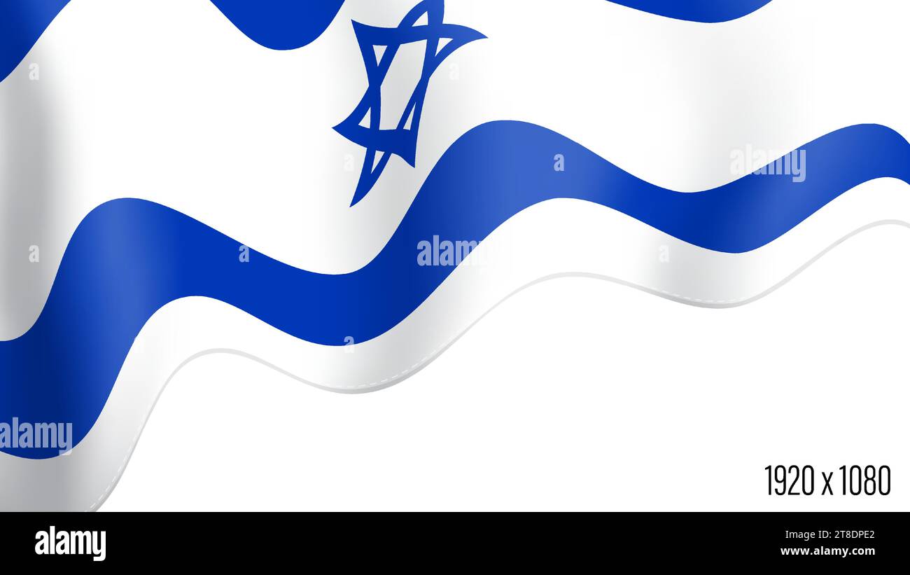 Israel country flag realistic independence day background. Israeli ...