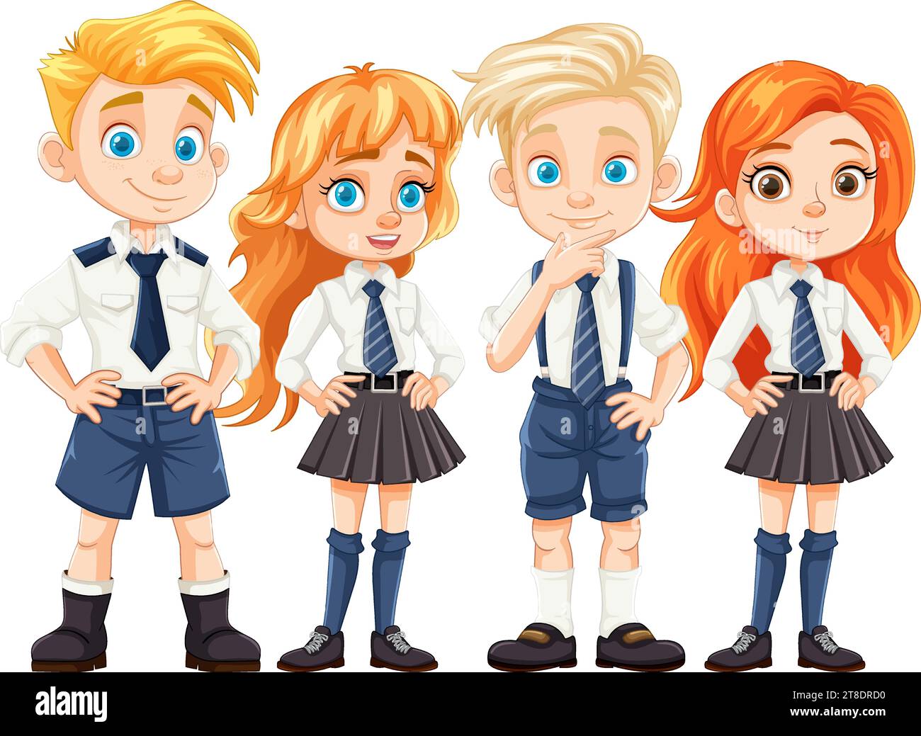 Group adolescents drawing Stock Vector Images - Alamy