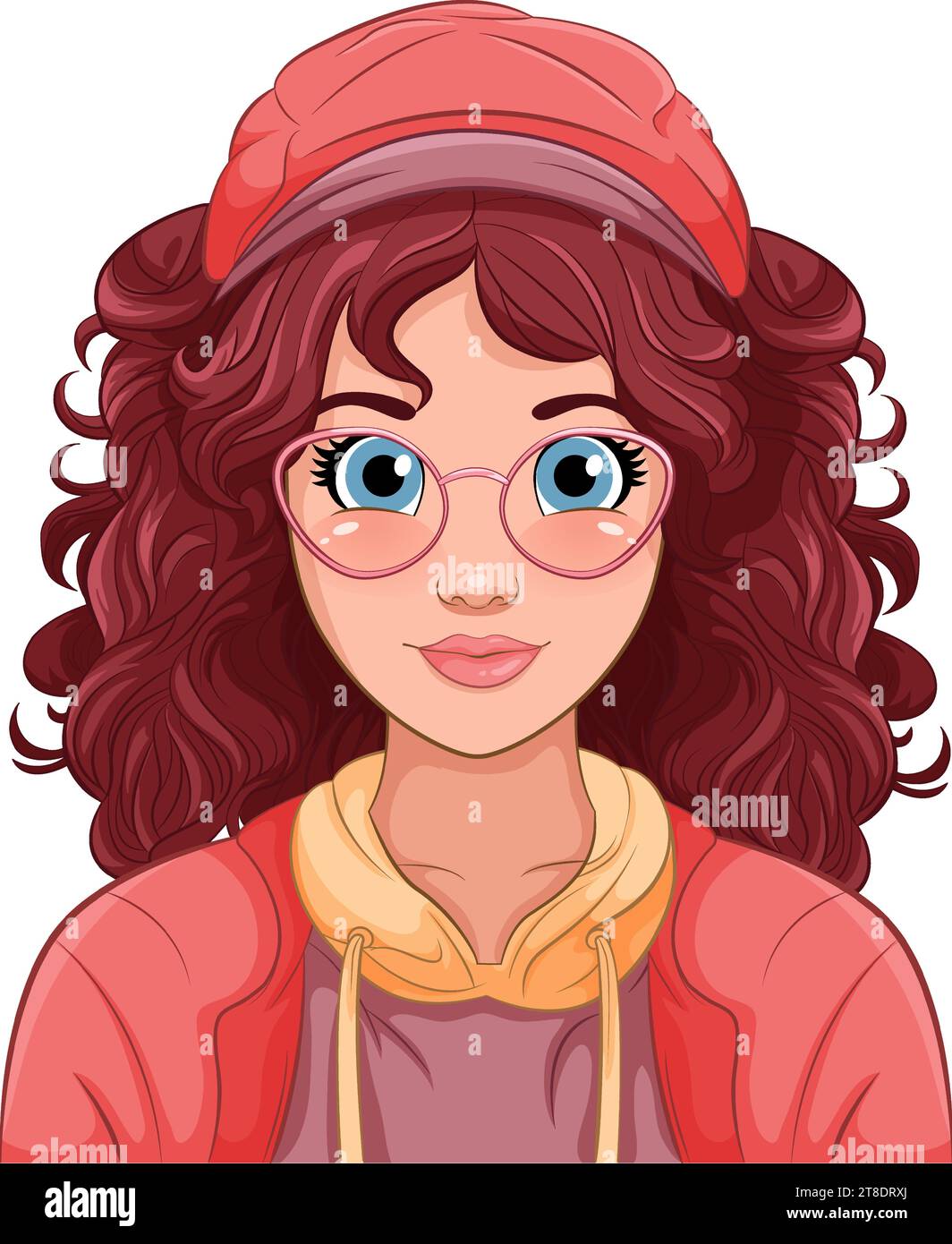 Lady wearing cap Stock Vector Images - Alamy