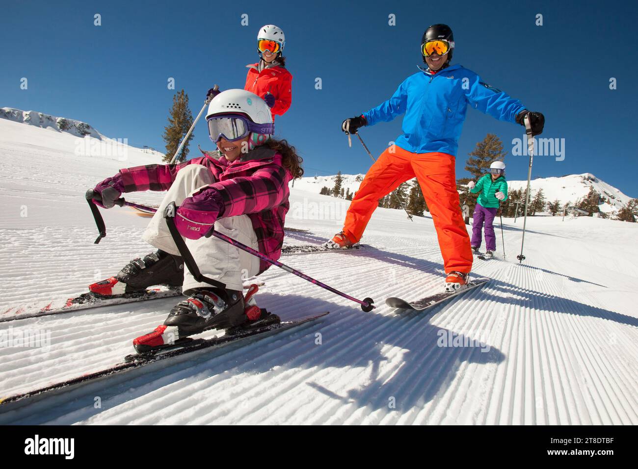 Family skiing helmet hi-res stock photography and images - Alamy