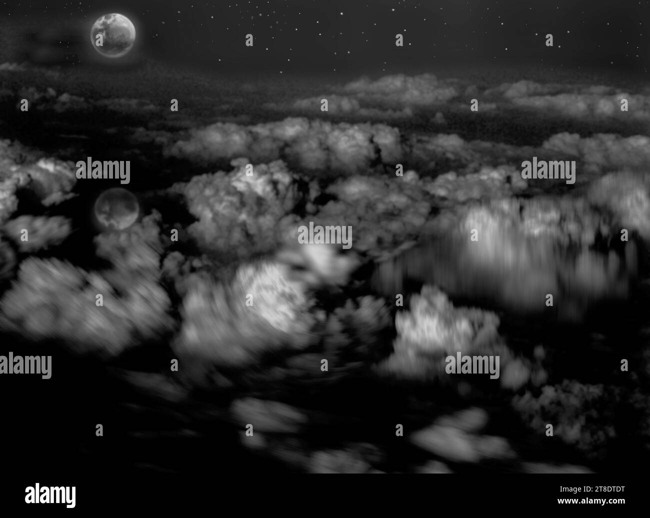 Aerial and moon Black and White Stock Photos & Images - Alamy