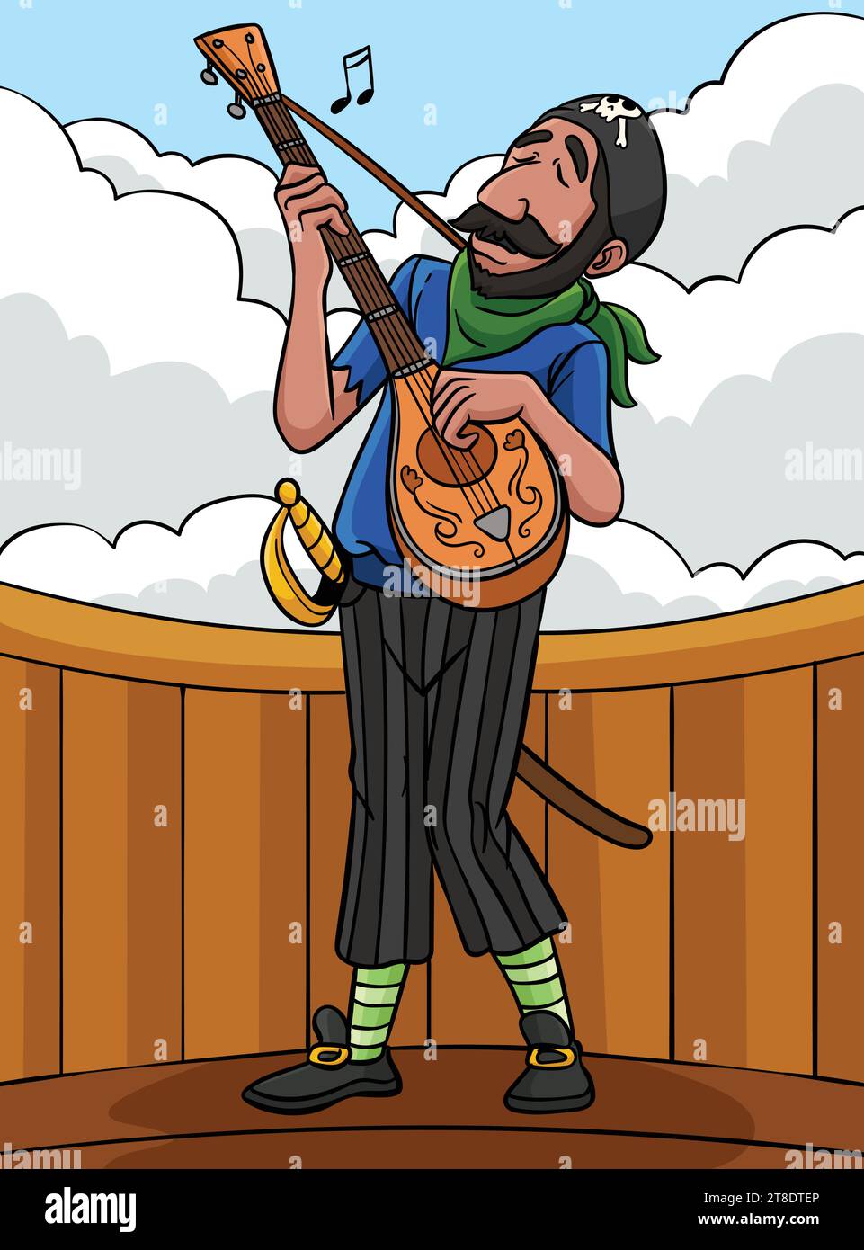 Music instrument guitar cartoon hi-res stock photography and images - Alamy