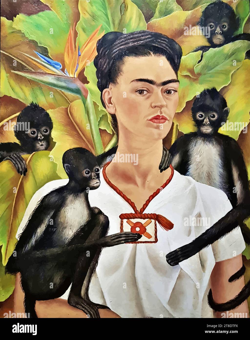 "Self Portrait with Monkeys, 1943 (oil on canvas) Artist by Kahlo ...