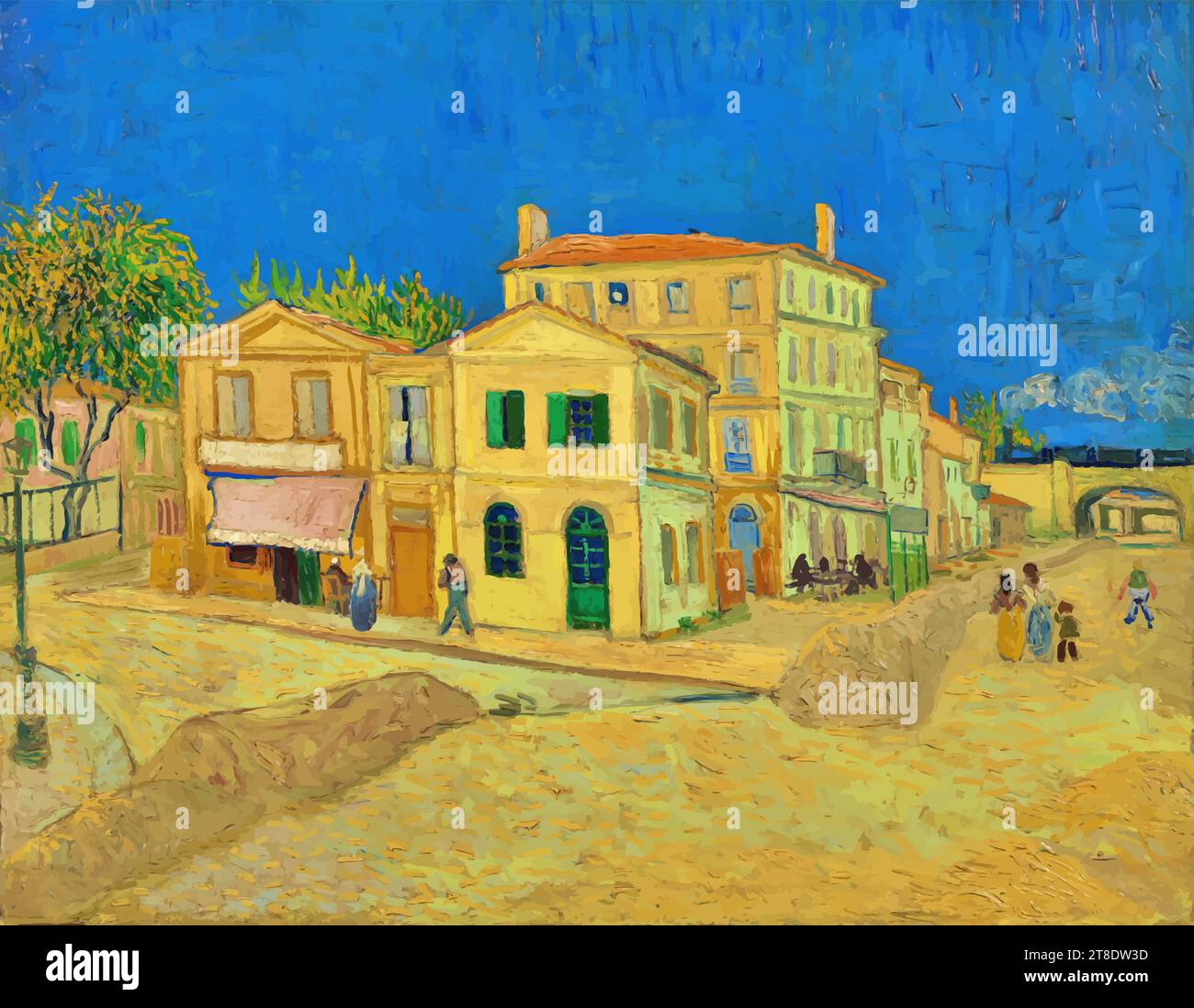 Yellow house van gogh Stock Vector Images - Alamy