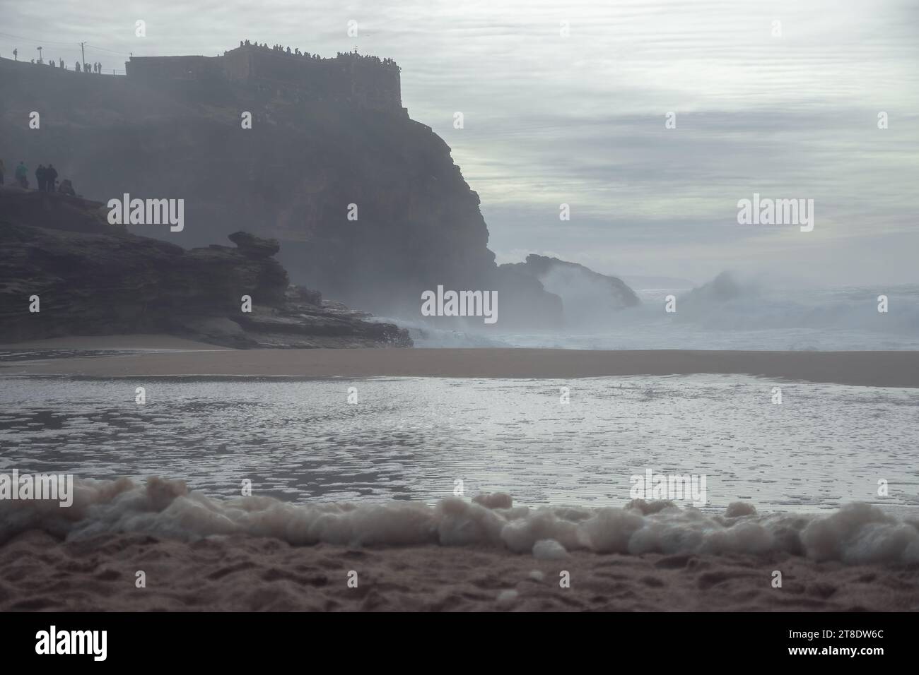 Atlantic ocean coast, sea foam on the beach, seascape Stock Photo - Alamy