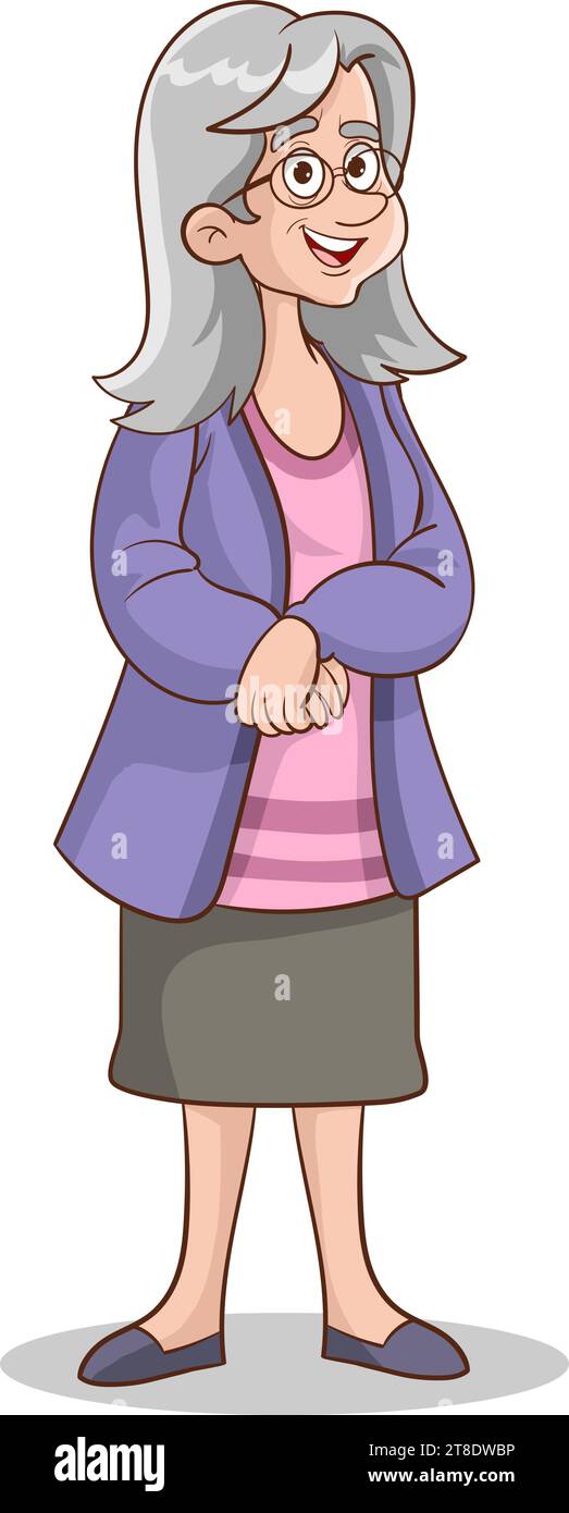 Mature woman happiness Stock Vector Images - Alamy