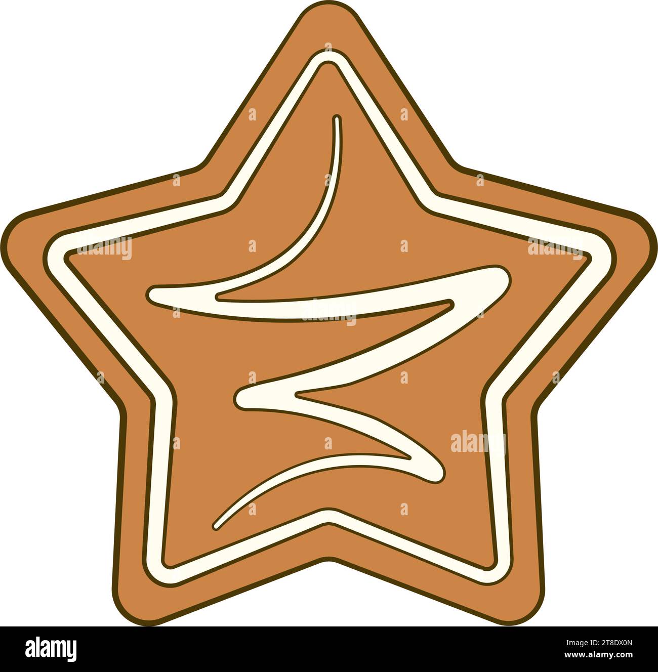 Gingerbread star. Cartoon. Vector illustration Stock Vector Image & Art ...