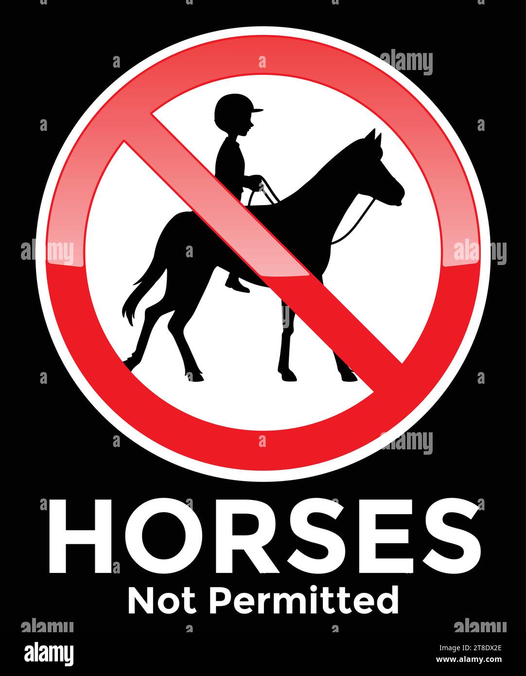 No horses vector sign on white background Stock Vector Image & Art - Alamy