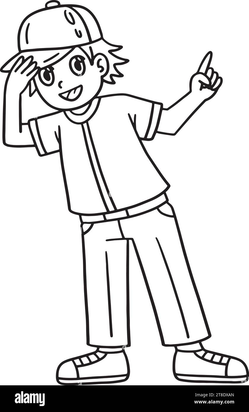 Baseball Coach Isolated Coloring Page for Kids Stock Vector Image & Art ...