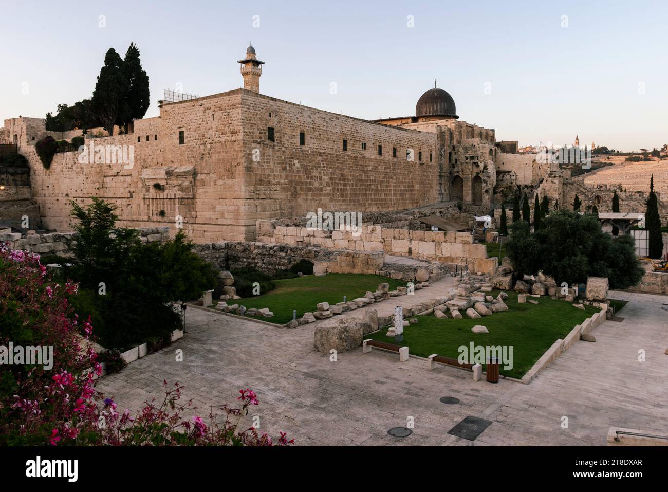 View of the Davidson Archeological Park, Al Aksa Mosque and Temple ...