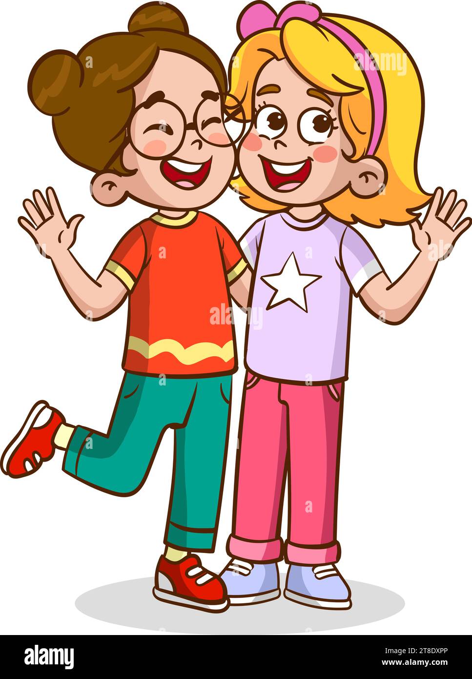 Two Friends Clipart Kids
