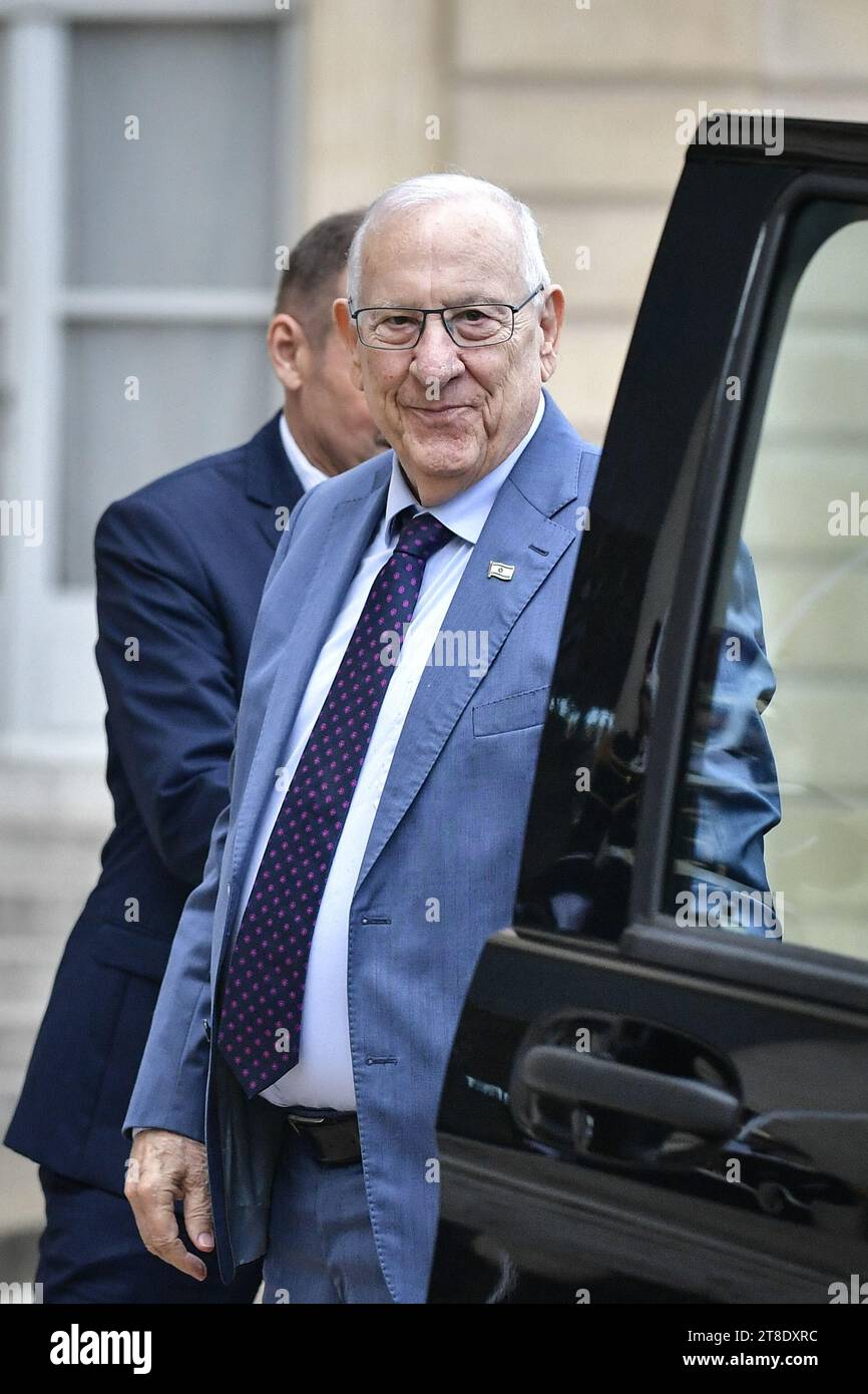 Paris, France. 20th Nov, 2023. Former Israeli President Reuven Rivlin arrives for a meeting with ...