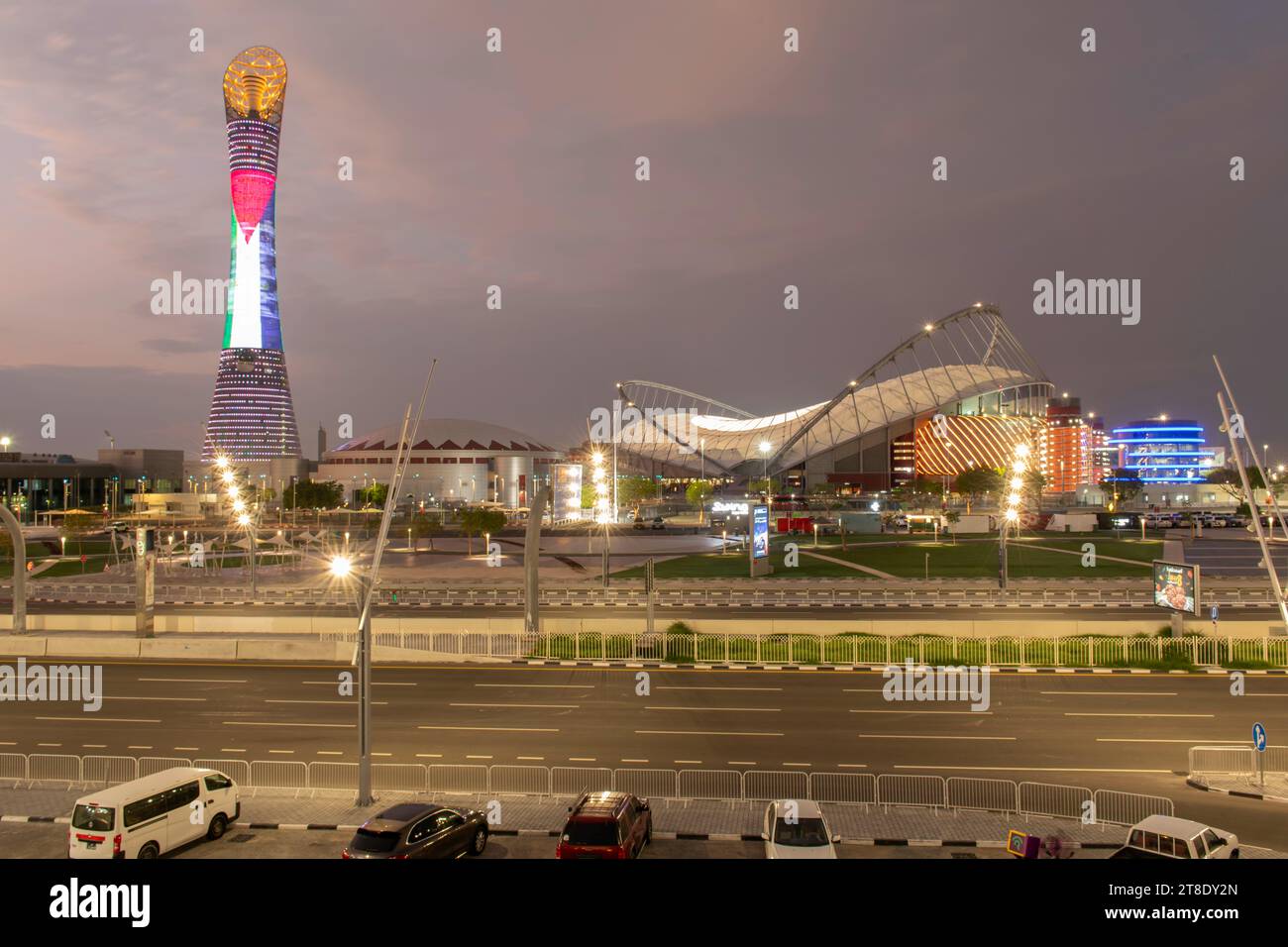 Doha, Qatar - November 16, 2023: Khalifa International Stadium Aspire ...