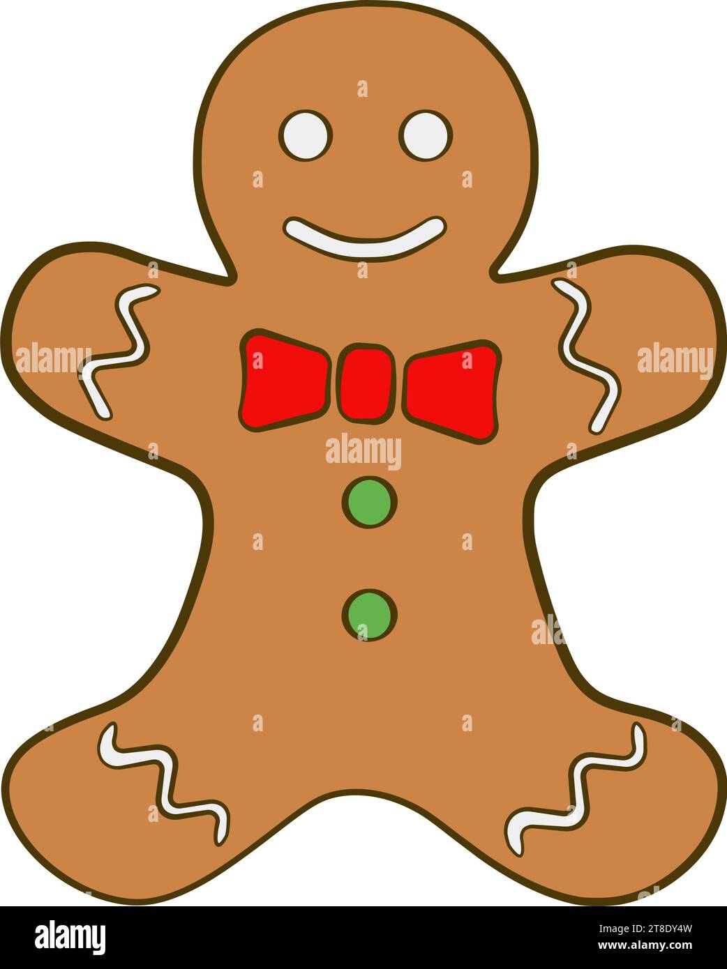 Gingerbread Man Cartoon Vector Illustration Stock Vector Image And Art