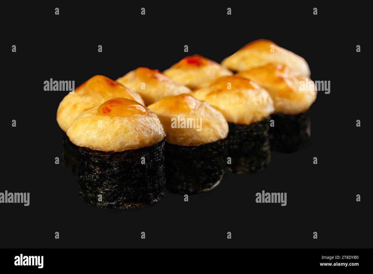 Maki fried hosomaki sushi with fresh tuna, philadelphia cheese Stock ...