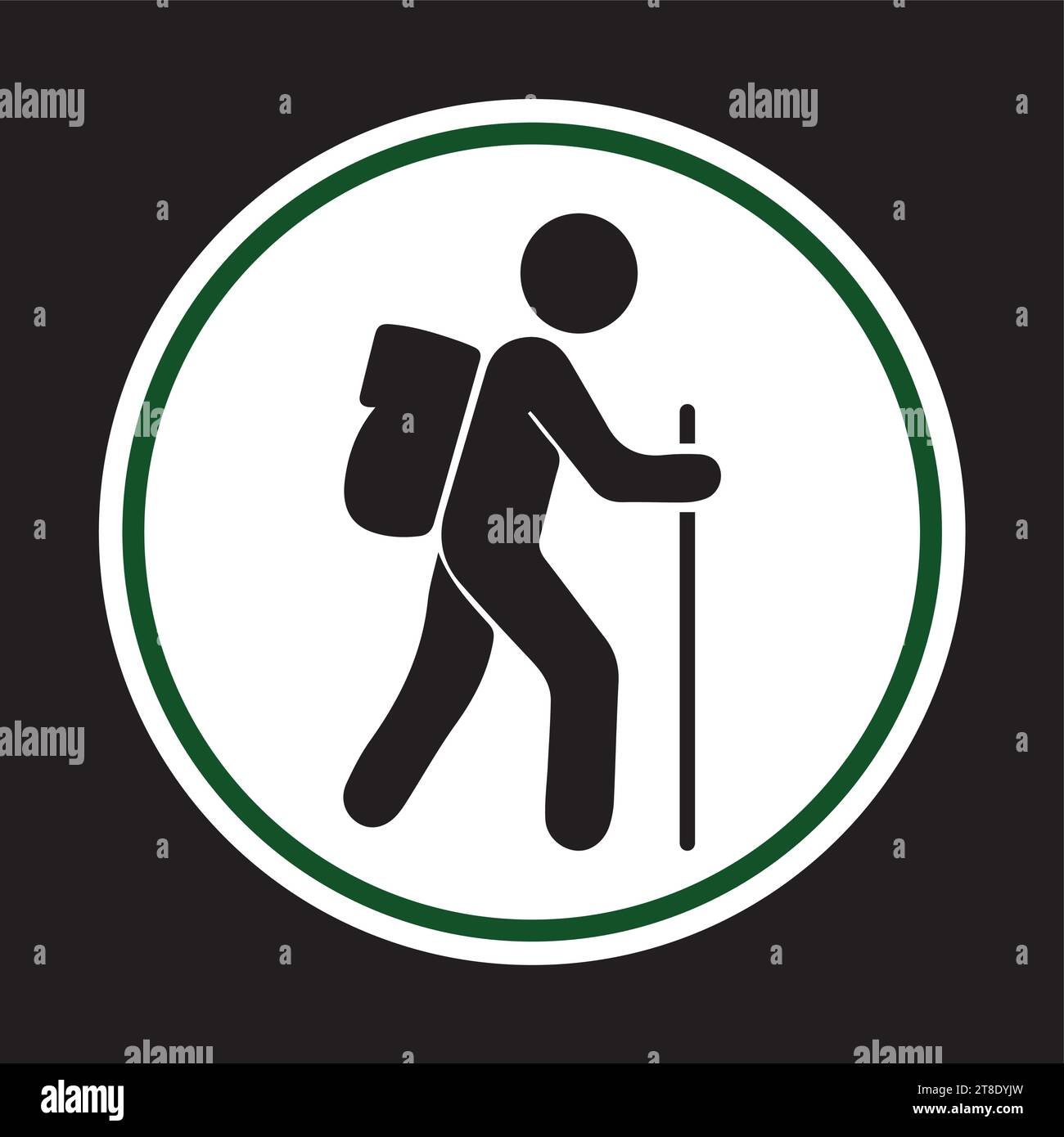 Hiking man trekking Stock Vector Images - Alamy
