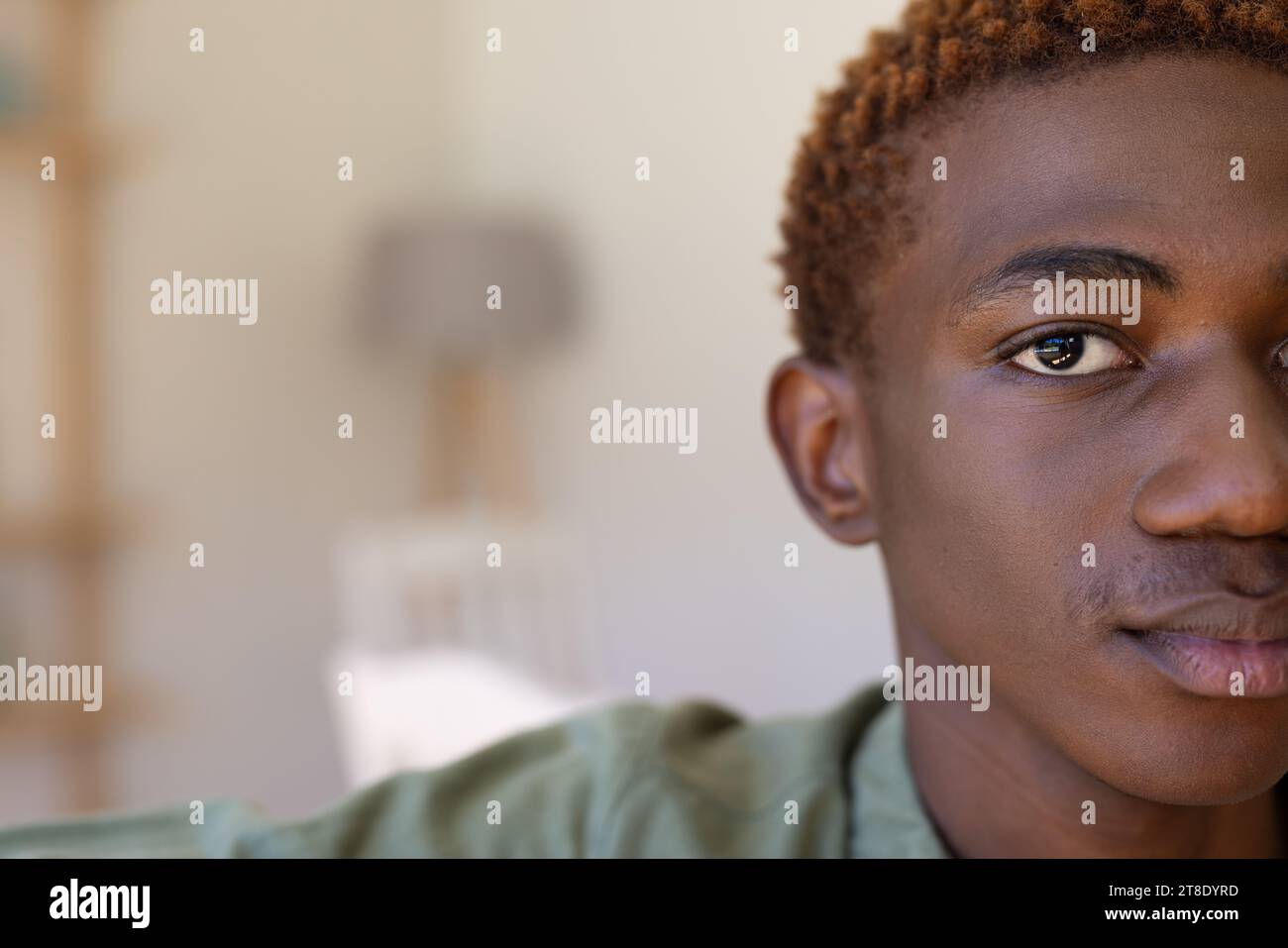 Teen male african face home hi-res stock photography and images - Alamy