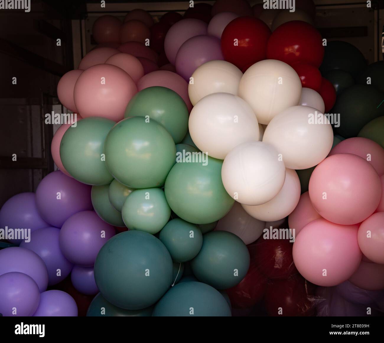 Cluster of many Colorful Balloons Stock Photo - Alamy