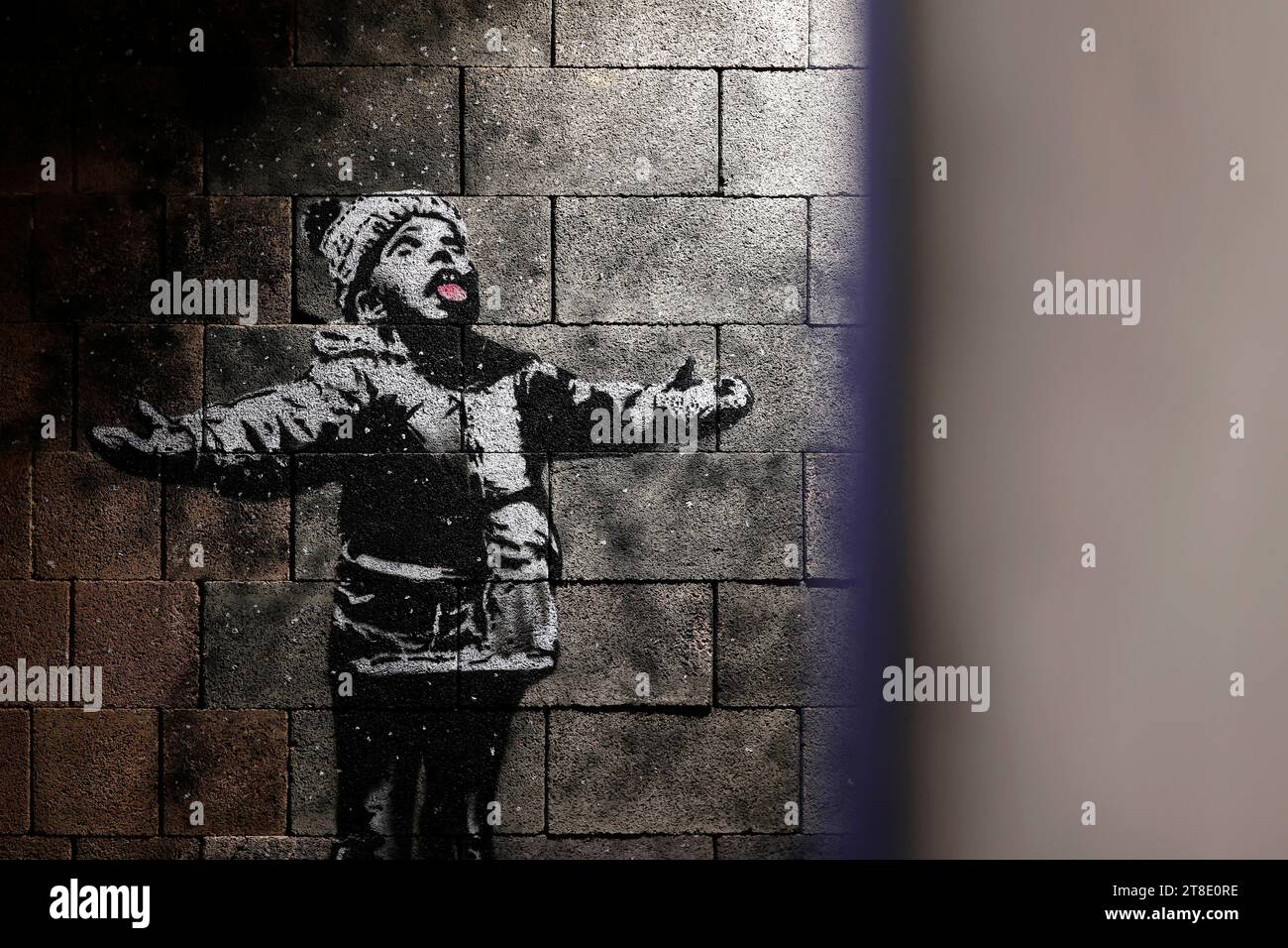 Banksy stencil graffiti in bristol hi-res stock photography and images ...