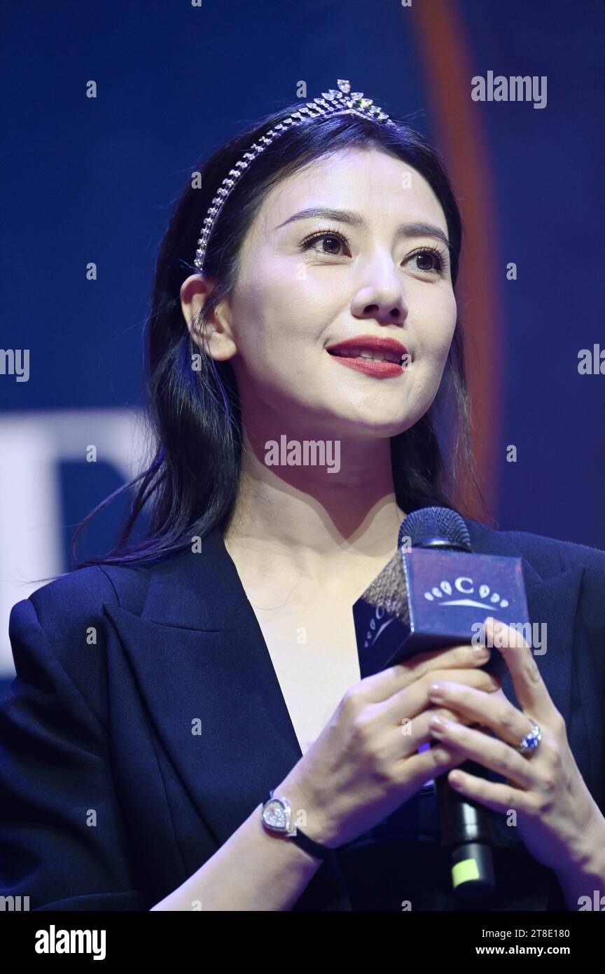 Chinese actress and model Gao Yuanyuan attends an activity in Shanghai ...
