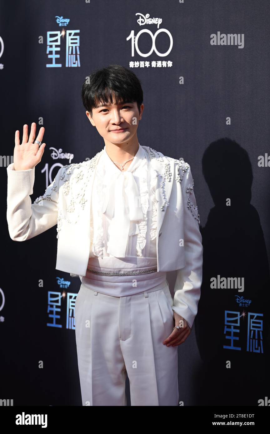 Chinese singer Zhou Shen attends a Disney activity in Shanghai, China ...