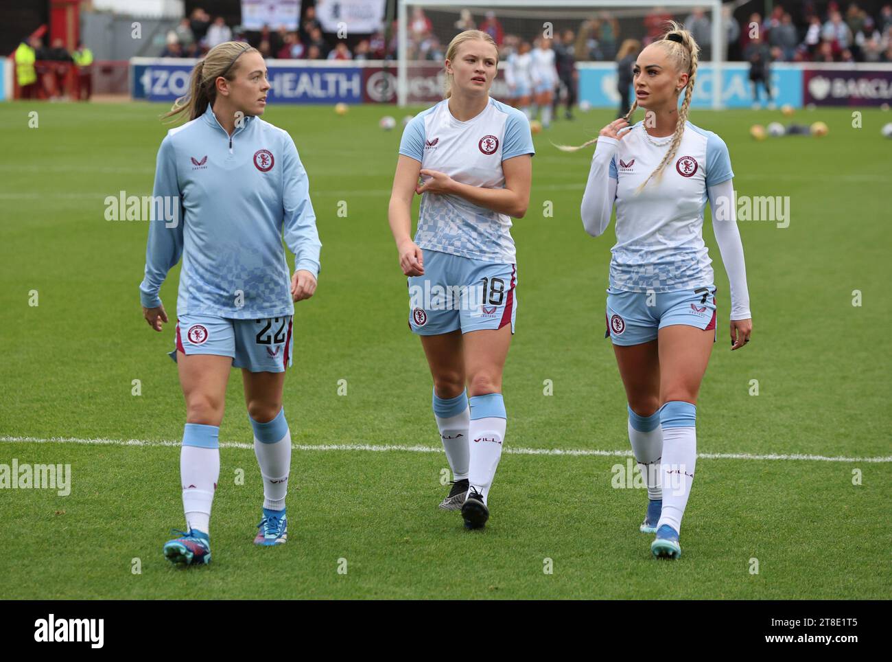 L-R Simone Magill of Aston Villa Women Georgia Mullett of Aston Villa ...