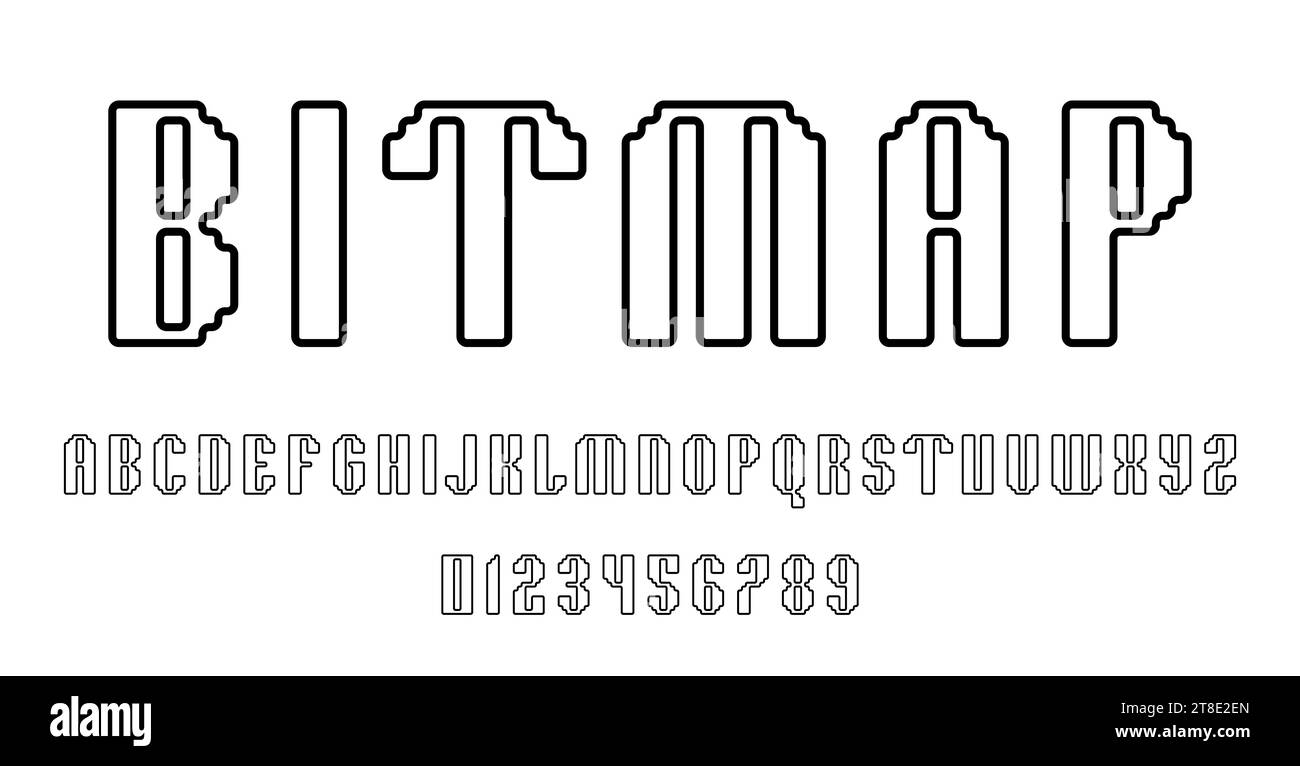 Modern display alphabet numbers Stock Vector Images - Alamy