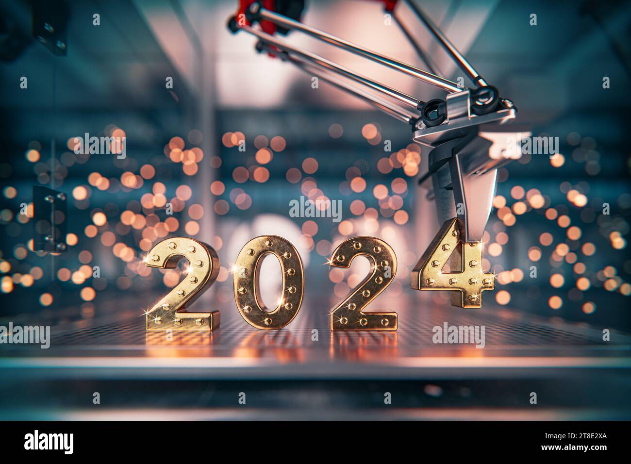 Using its 3-axis arm, the robot meticulously arranges the 2024 ...