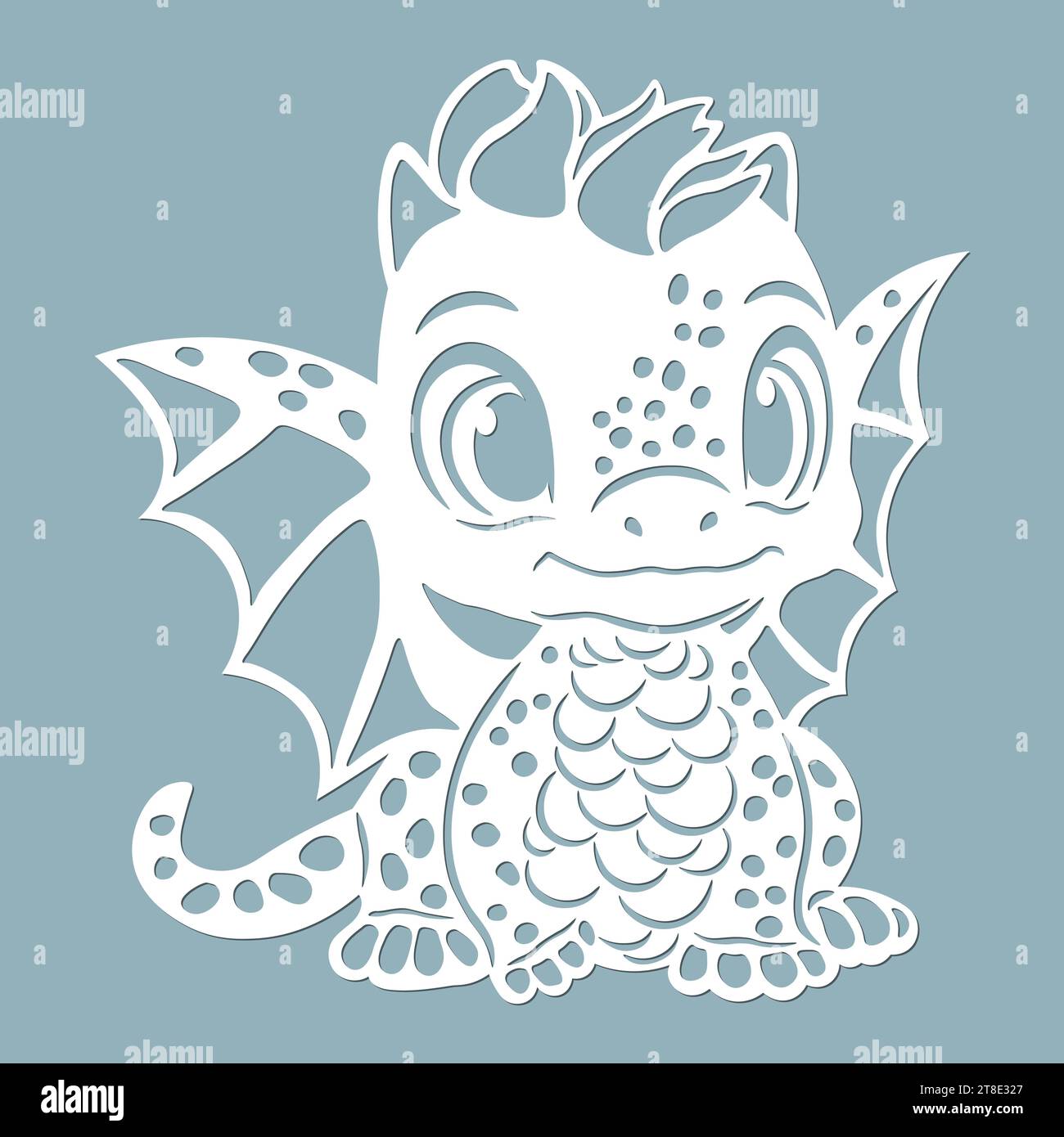 Stylish dragon illustration beautiful design. Vector design, printing ...