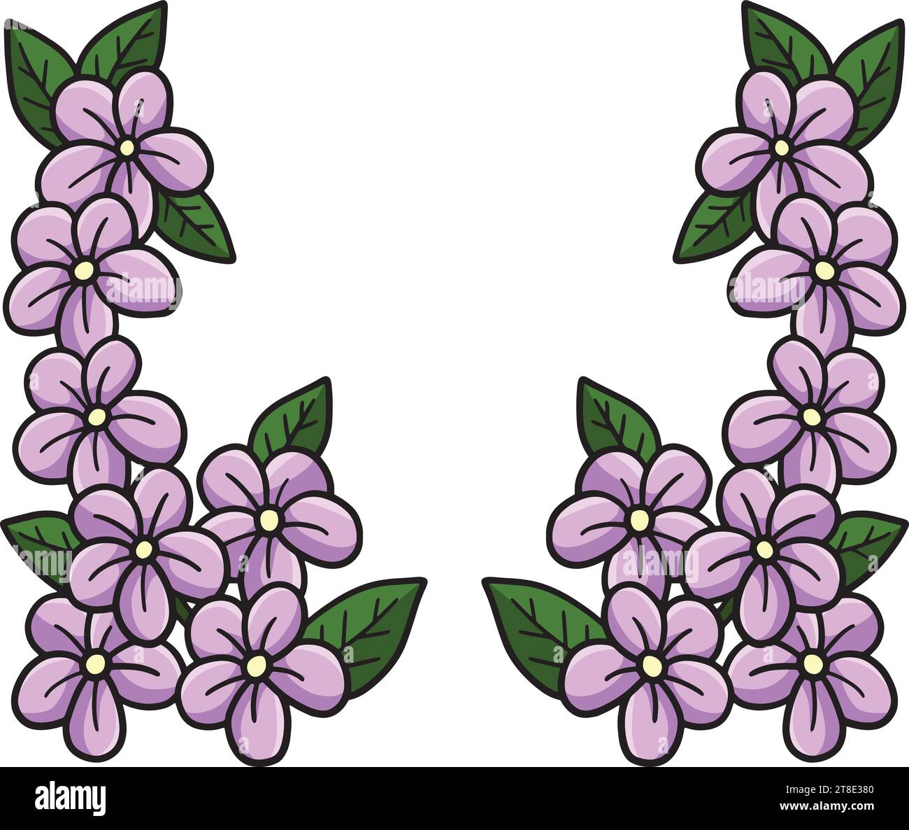 Spring Flower Wreath Cartoon Colored Clipart Stock Vector Image & Art ...