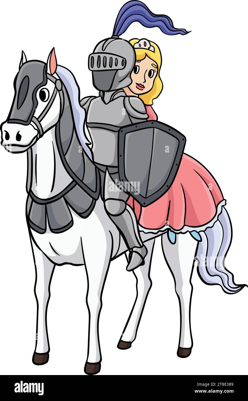 Knight riding horse clipart Cut Out Stock Images & Pictures - Alamy