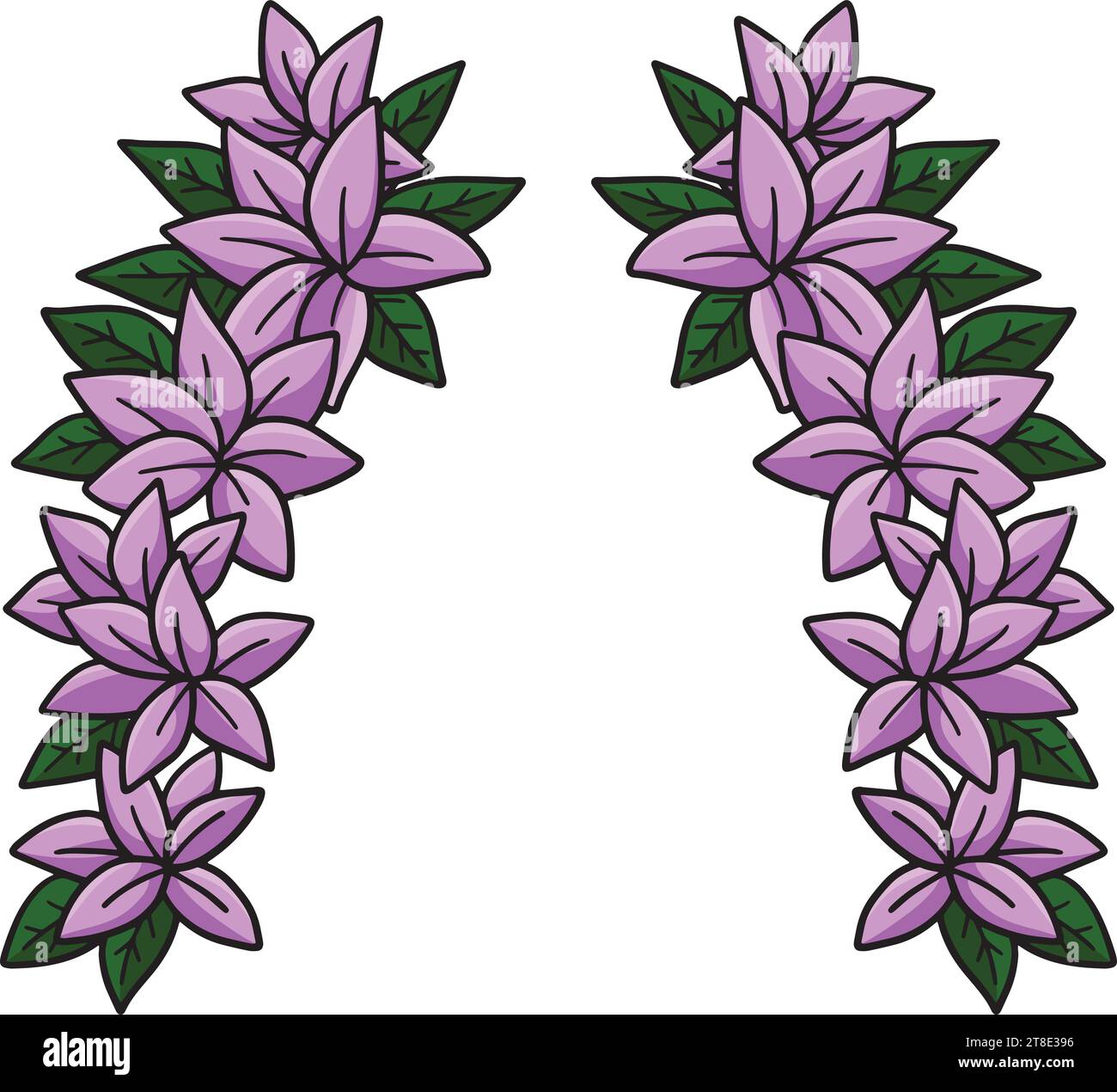 Spring Flower Wreath Cartoon Colored Clipart Stock Vector Image & Art ...